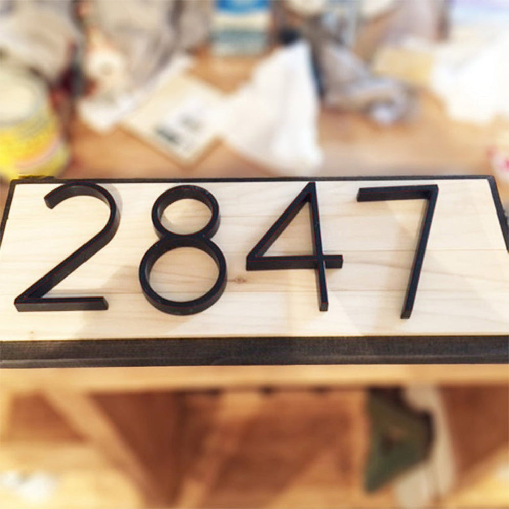 Goldenwarm House Numbers Black Modern House Number Signs Stainless ...