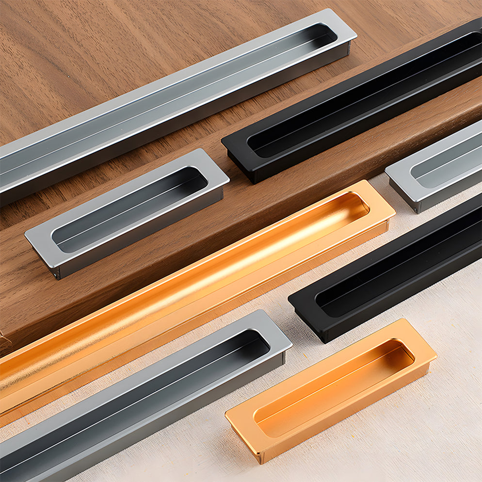 Vintage Sliding Recessed Door Handle Finger Flush Handles | Goldenwarm