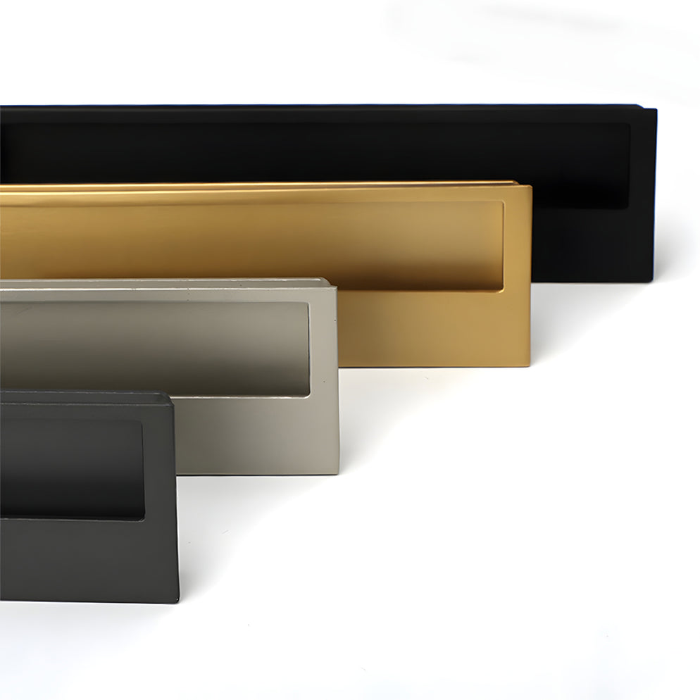 Kitchen inset cabinet handles recessed drawer pull cabinet | Goldenwarm