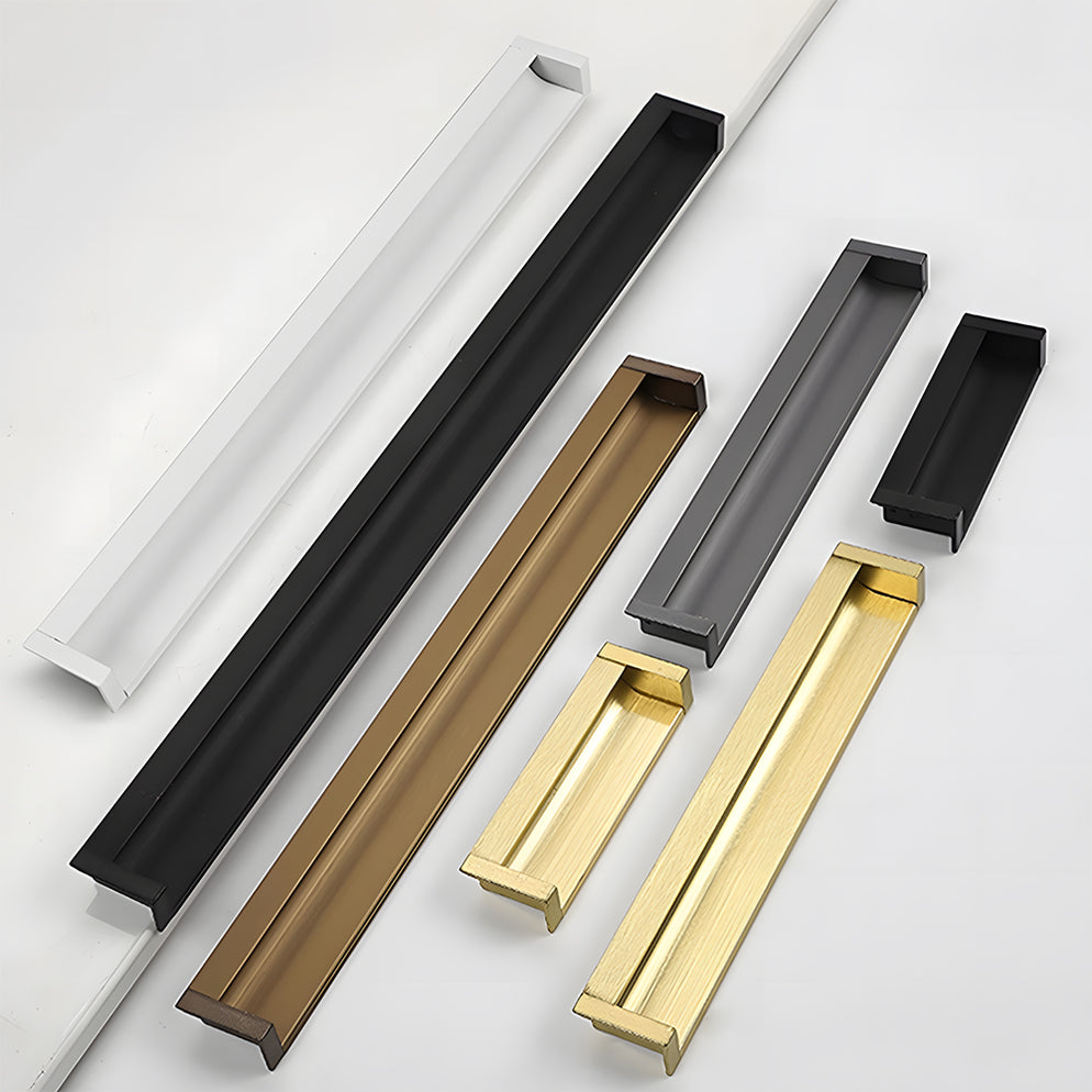 Minimalist Finger Edge Pulls Recessed Sliding Door Handles | Goldenwarm