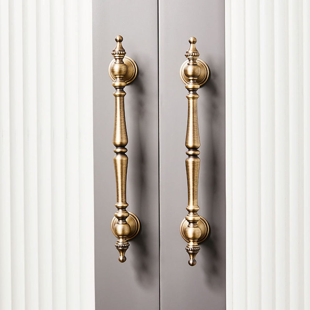 Goldenwarm Cabinet Handles Classic Vintage Solid Brass Kitchen Cabinet ...