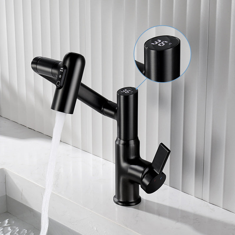 Bathroom Sink Faucets Temperature Display Single-Hole Rotatable Faucet ...
