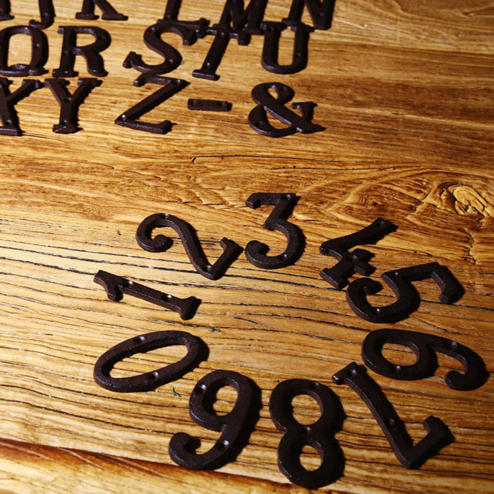 Goldenwarm House Numbers Antique Cast Wrought Iron 5 Inch House Door ...