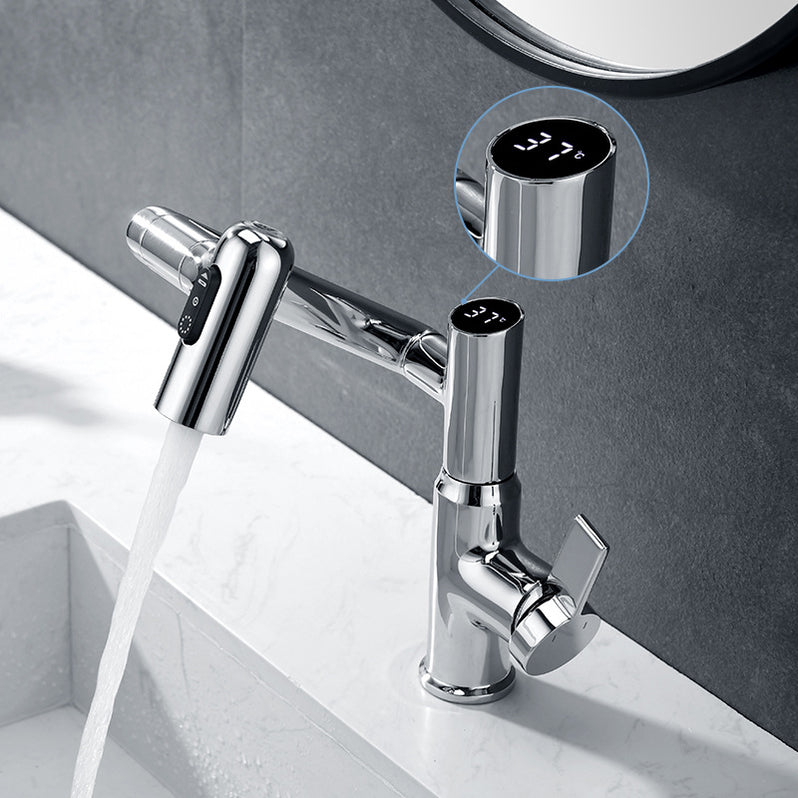 Bathroom Sink Faucets Temperature Display Single-Hole Rotatable Faucet ...