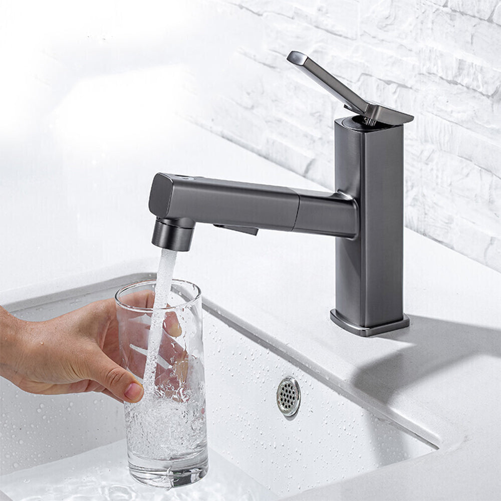 Goldenwarm Bathroom Faucets Hot and Cold Pull-Out Bathroom Basin ...