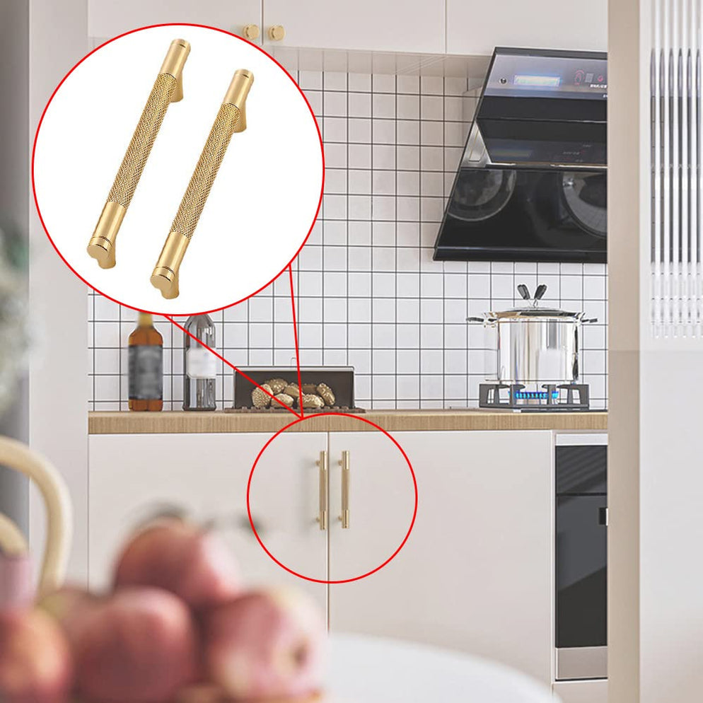 Goldenwarm Cabinet Pulls Luxury T-Bar Kitchen Bathroom Door Cabinet Handles