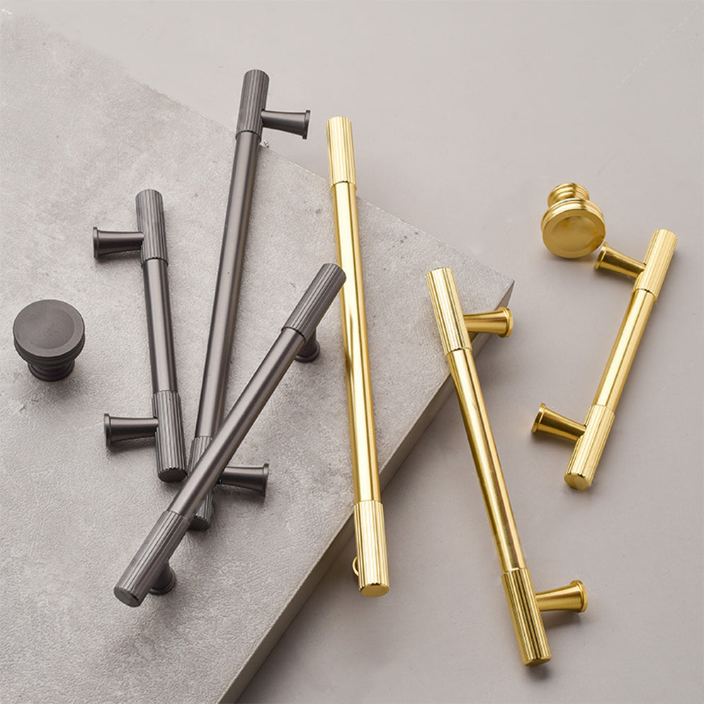 Goldenwarm Cabinet Handle Luxury Stripe High-End Dresser Cupboard Pull ...
