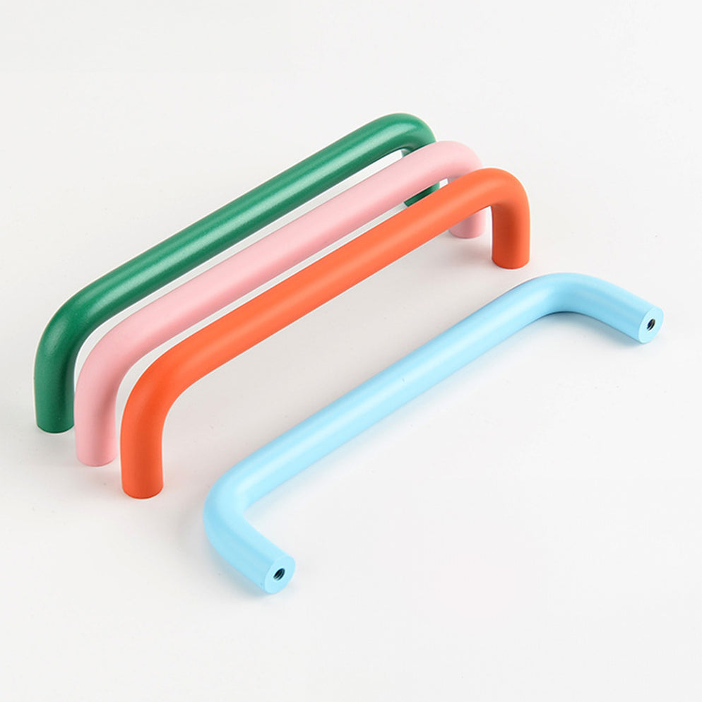 Goldenwarm Modern Cabinet Handles Decorative Colorful Double Curved ...