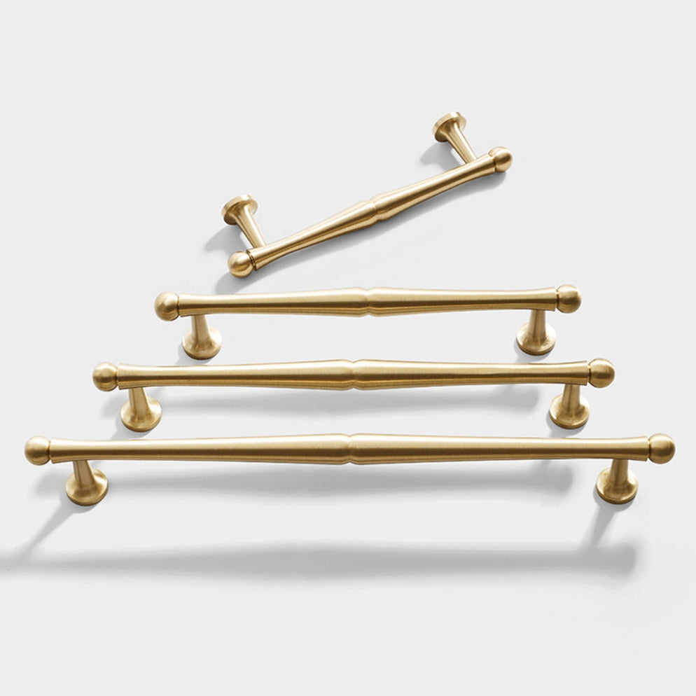 Goldenwarm cabinet pulls brushed gold brass drawer handles for kitchen