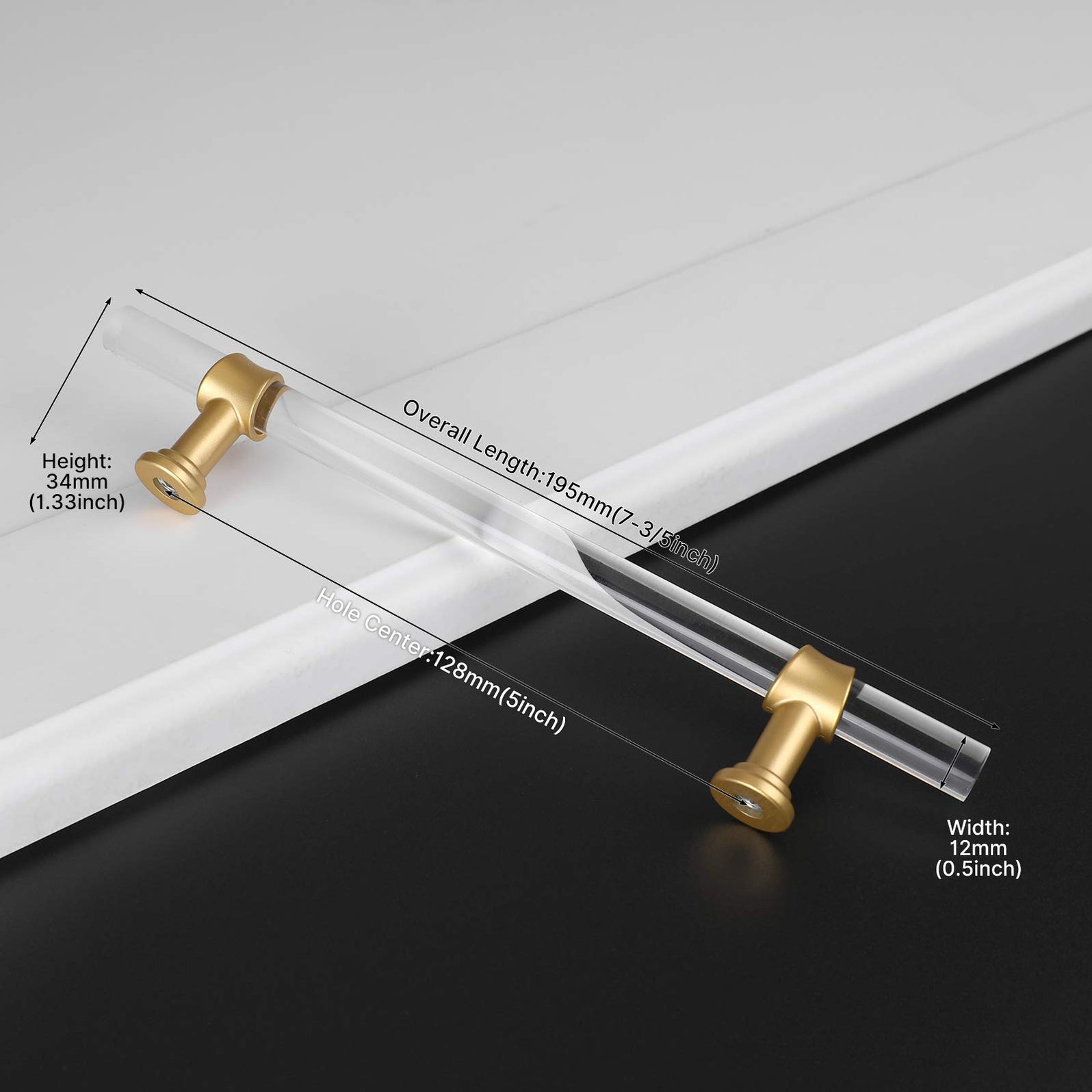 Goldenwarm Cabinet Handles Modern Acrylic Drawer Pulls Clear Dresser Pulls