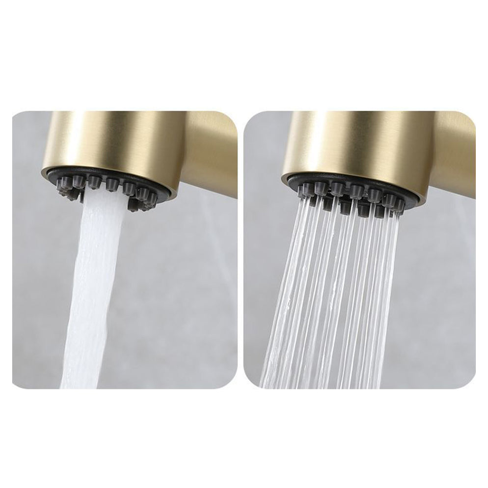Goldenwarm Bathroom Faucet Single Hole Height Adjustable Pull Out ...