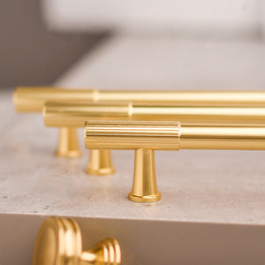 Goldenwarm Cabinet Handle Luxury Stripe High-End Dresser Cupboard Pull ...