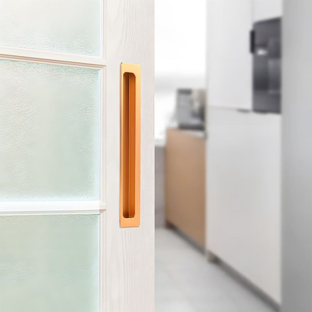 Vintage Sliding Recessed Door Handle Finger Flush Handles | Goldenwarm