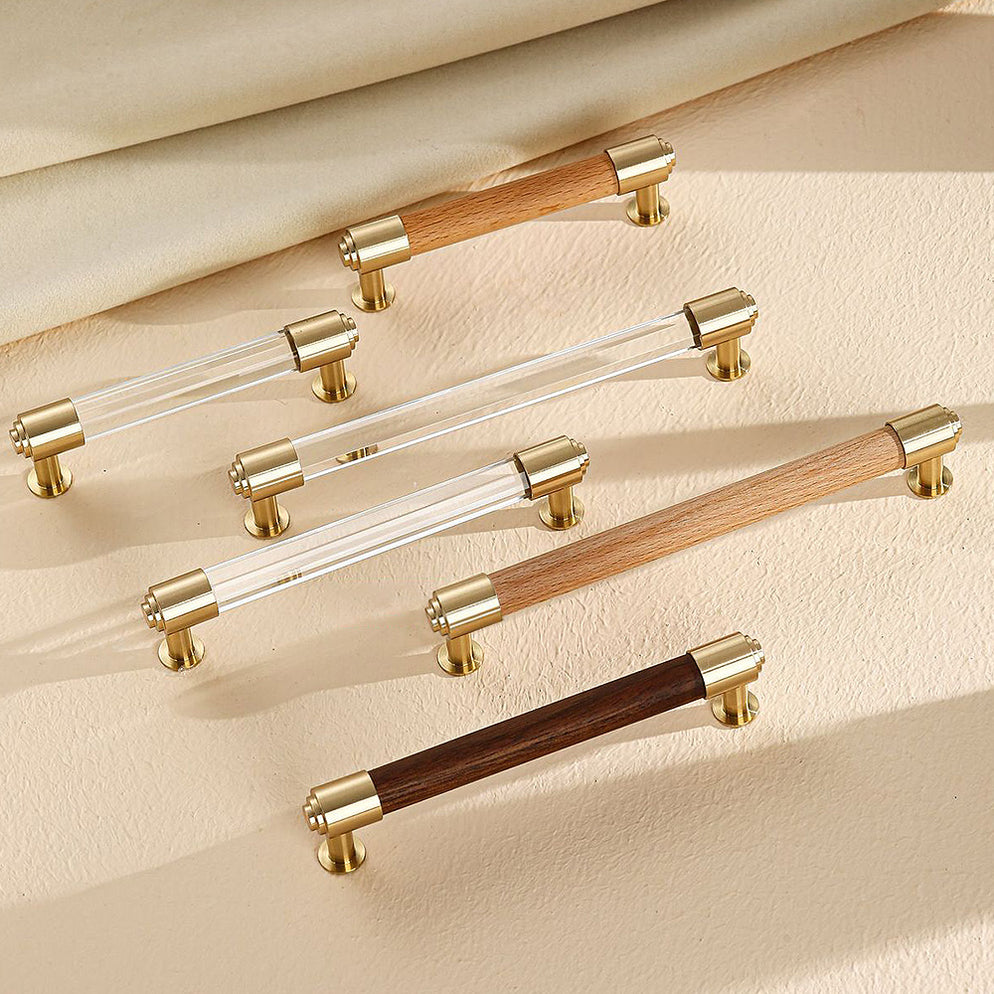 Goldenwarm Glass Cabinet Pulls Cabinet Door Drawer Handle Double Hole ...