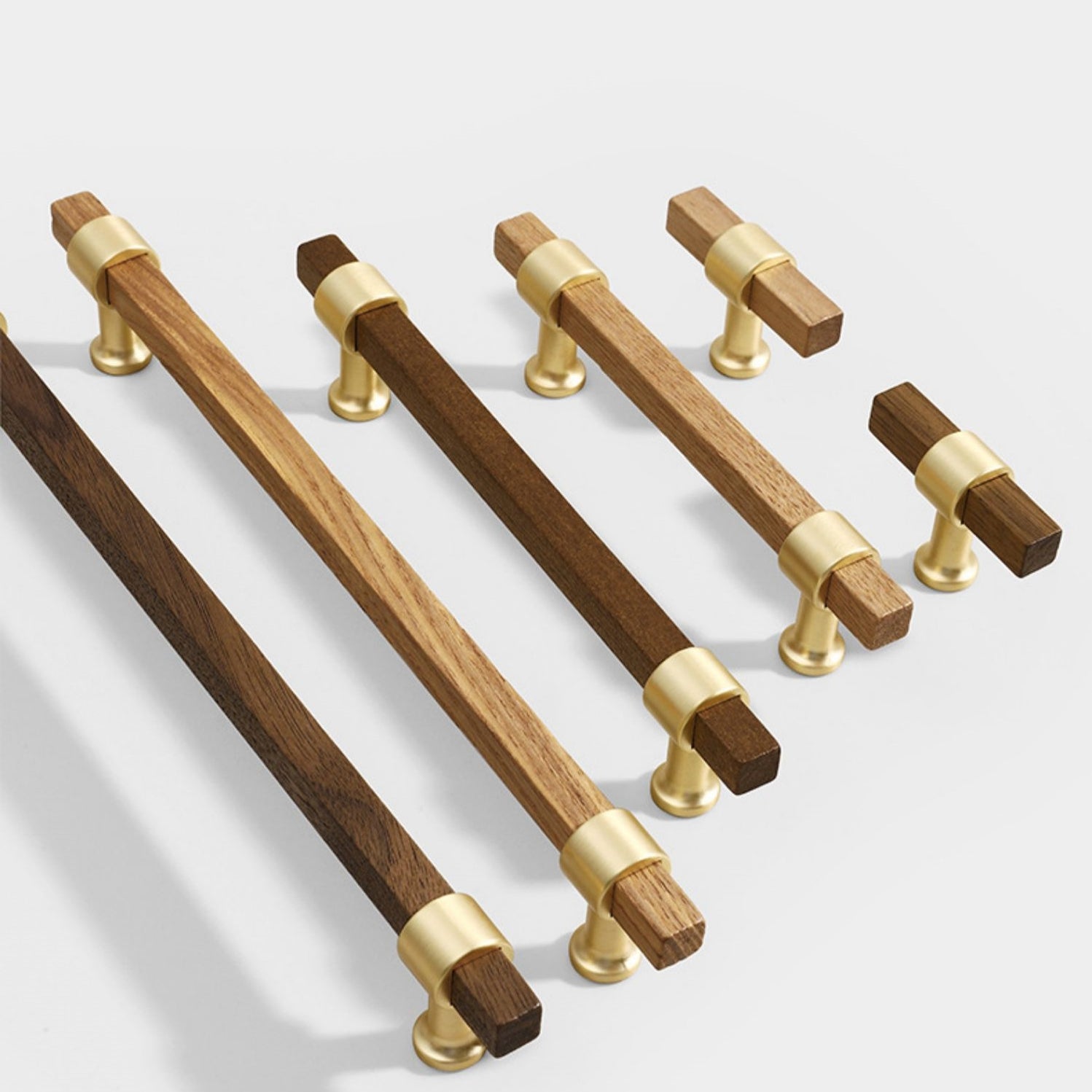 Goldenwarm Drawer Pulls Kitchen Wooden Cabinet Handles Beech Wood ...