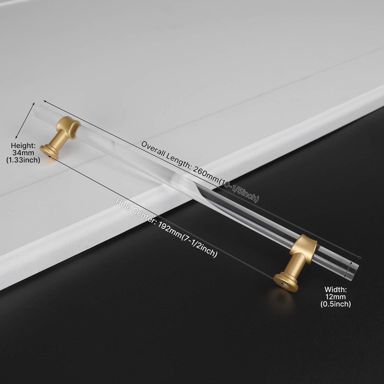 Goldenwarm Cabinet Handles Modern Acrylic Drawer Pulls Clear Dresser Pulls