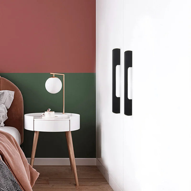 Goldenwarm Solid Aluminum Alloy Modern Long Cabinet and Drawer Handles