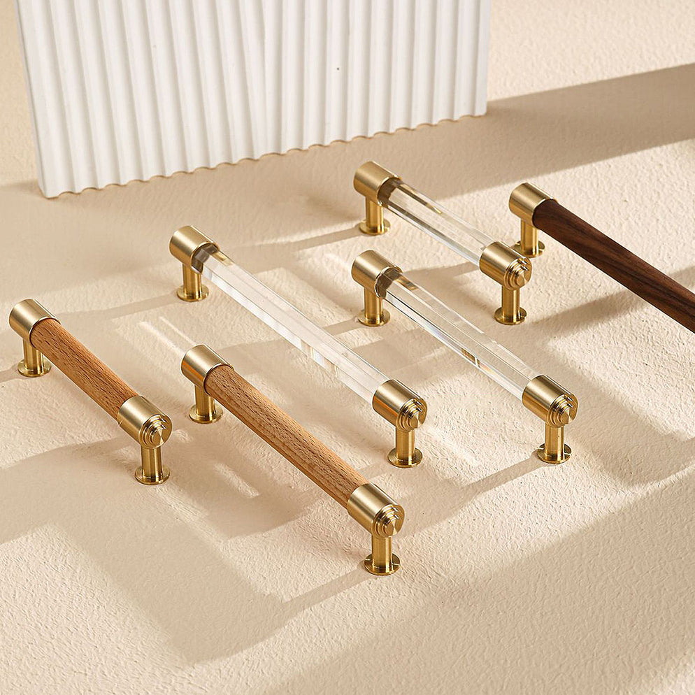 Goldenwarm Glass Cabinet Pulls Cabinet Door Drawer Handle Double Hole ...