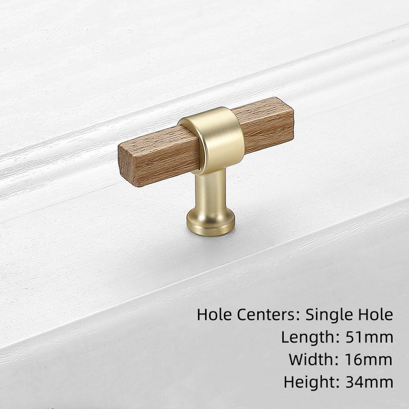 Goldenwarm Drawer Pulls Kitchen Wooden Cabinet Handles Beech Wood ...
