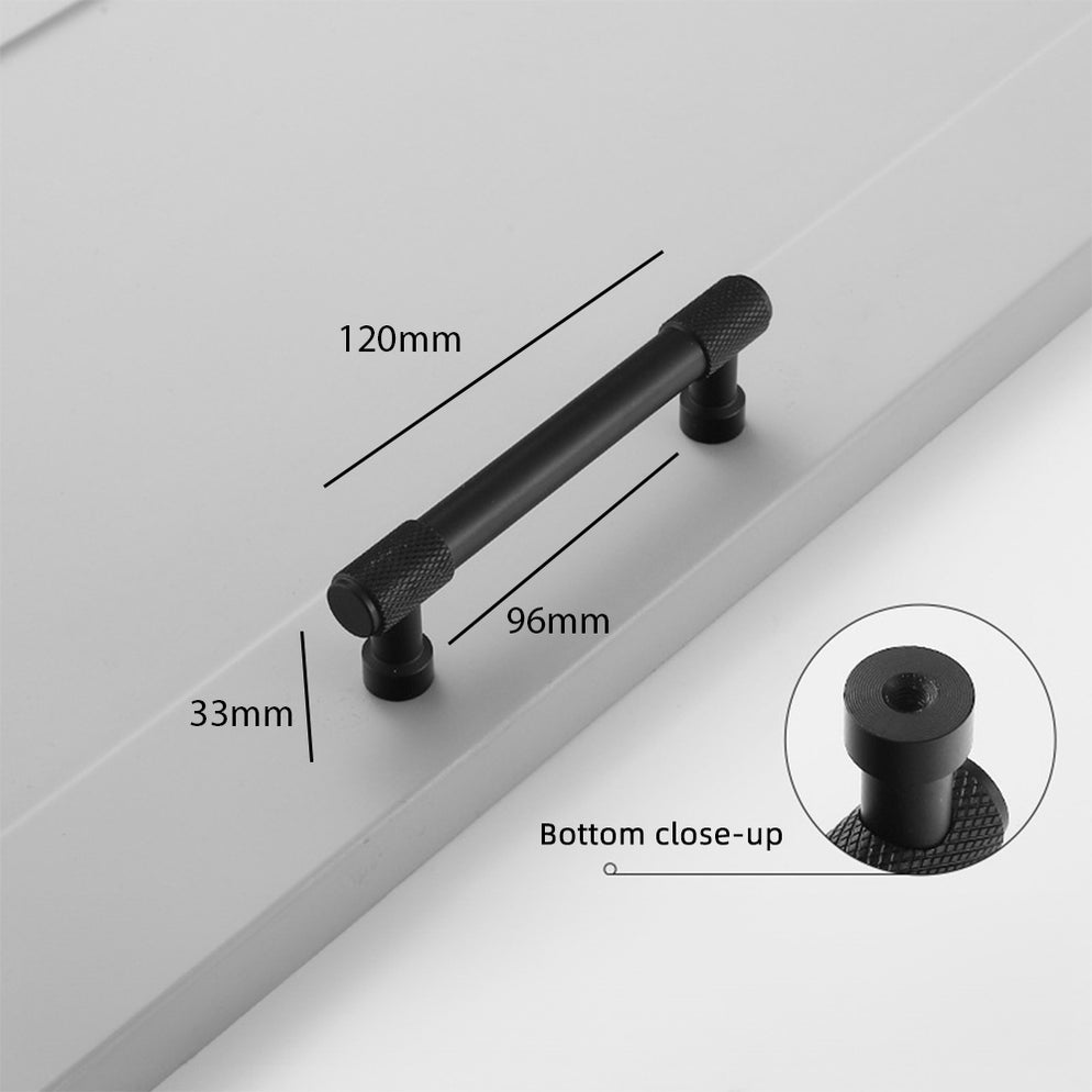 Goldenwarm Simple Modern Kitchen Cabinet Handles Long Black Pulls