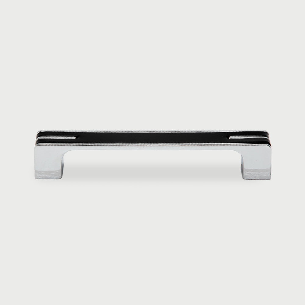Unique Two-Tone Hardware - Modern Chrome Kitchen Cabinet Handles ...