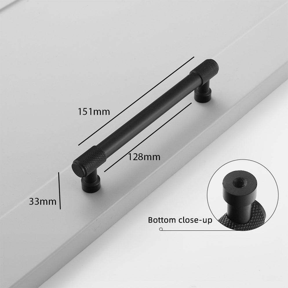 Goldenwarm Simple Modern Kitchen Cabinet Handles Long Black Pulls