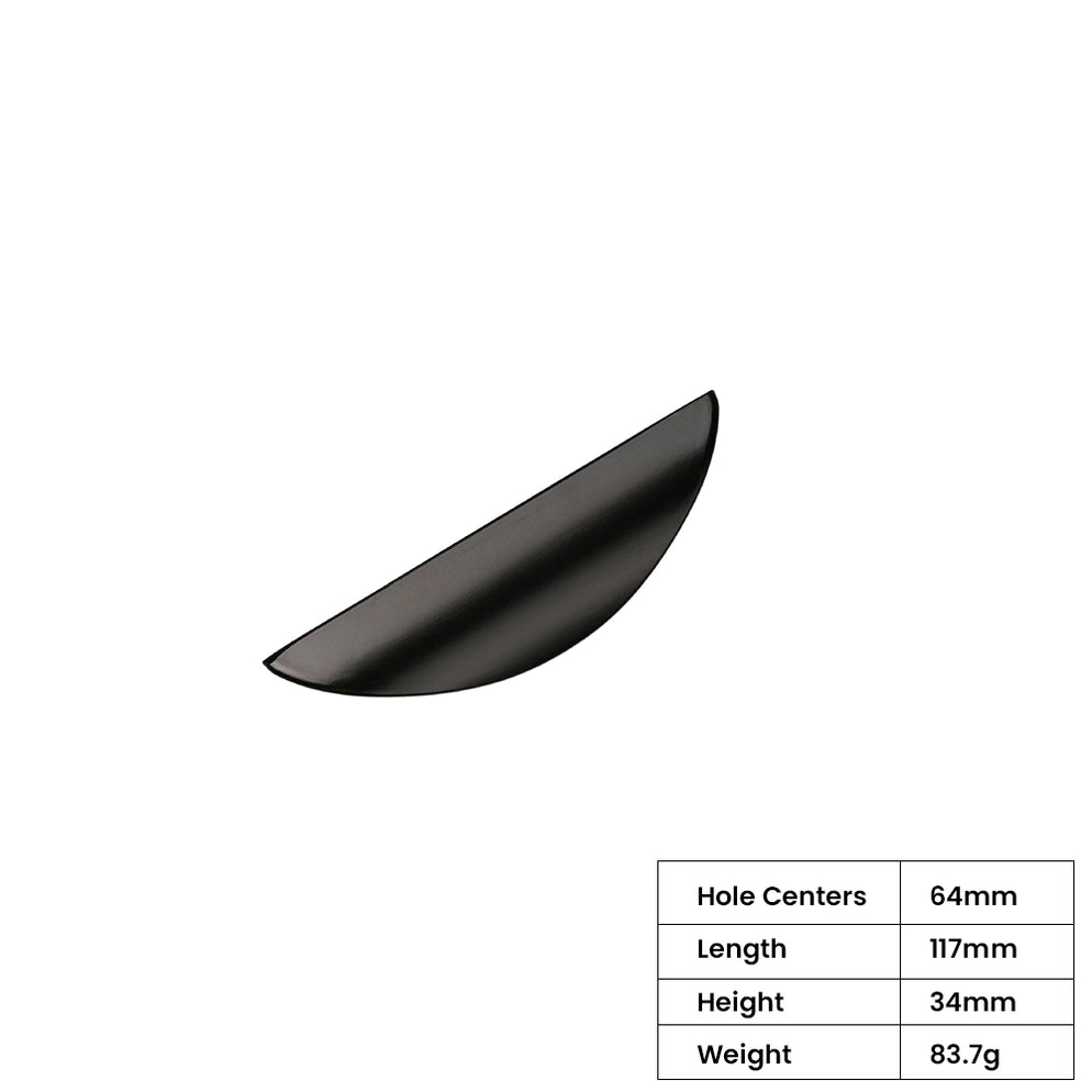 Goldenwarm Cabinet Pulls Modern Half Moon Zinc Alloy Cabinet Handles