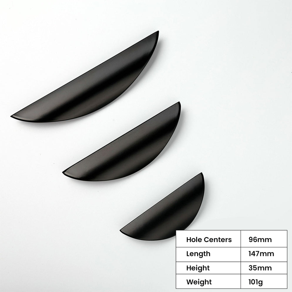 Goldenwarm Cabinet Pulls Modern Half Moon Zinc Alloy Cabinet Handles