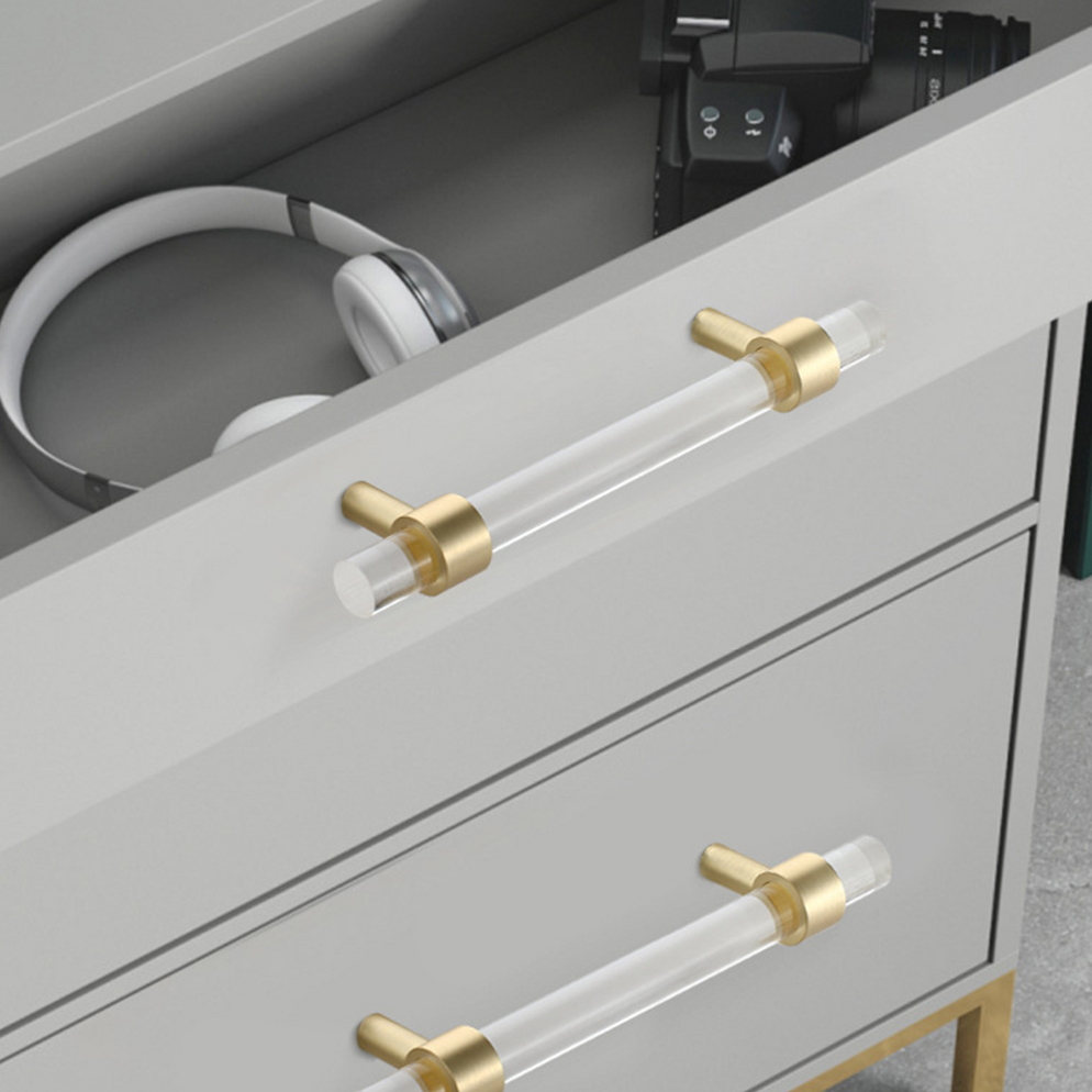 Goldenwarm Clear Acrylic Kithcen Trash Cabinet Pulls Drawer Dresser Handles
