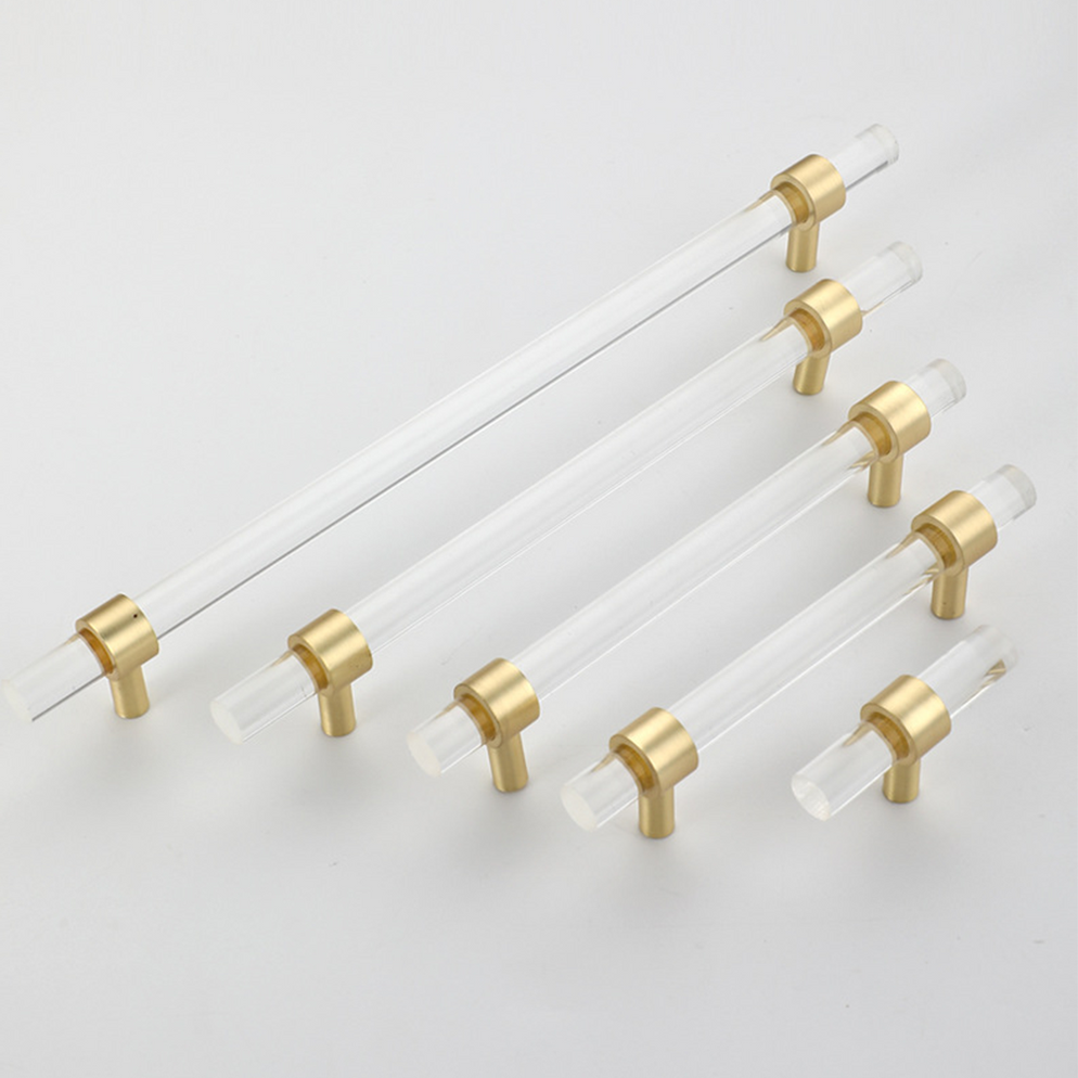 Goldenwarm Clear Acrylic Kithcen Trash Cabinet Pulls Drawer Dresser Handles