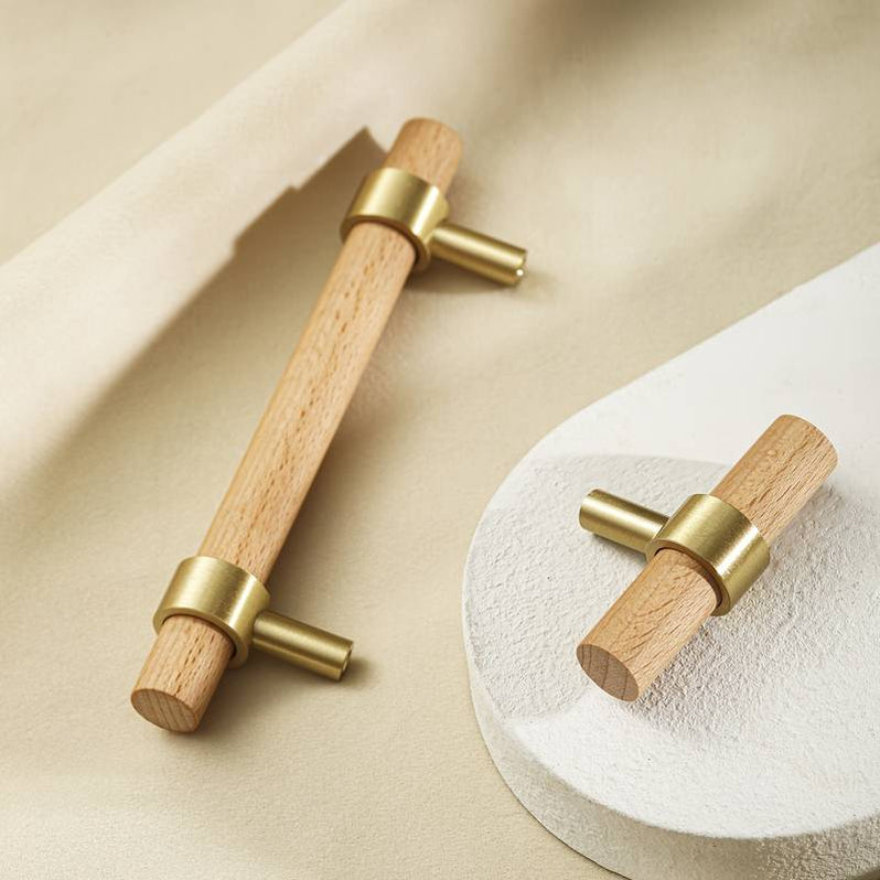 Goldenwarm Cabinet Pulls Wooden Kitchen Cabinet Handles Vintage Drawer ...
