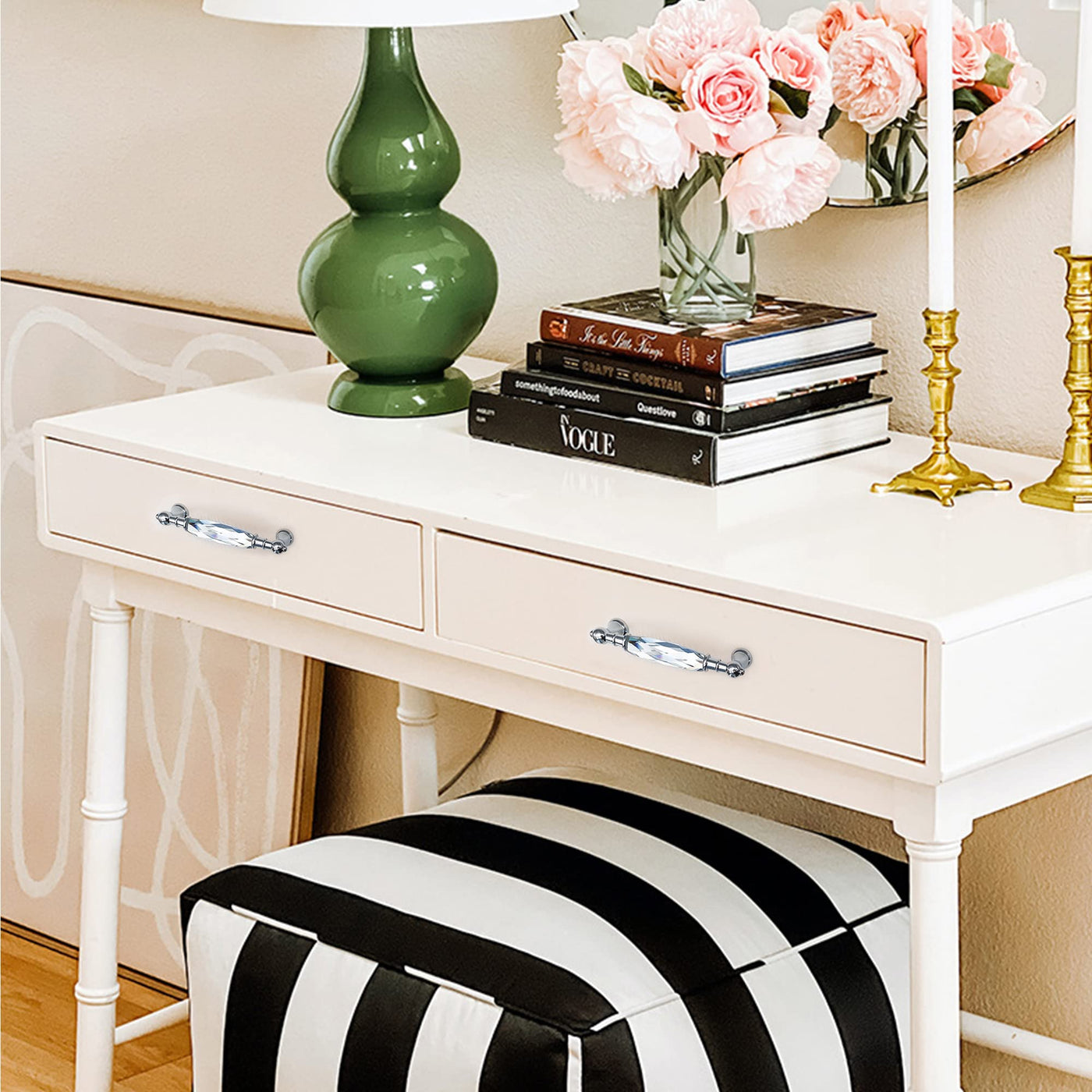 Goldenwarm Cupboard Handles Crystal Luxury Drawer Pulls Stunning ...