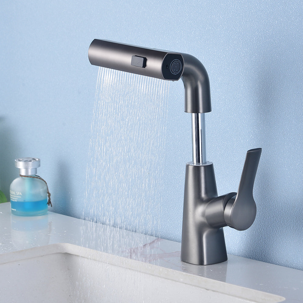 Goldenwarm Bathroom Faucet Multifunction Rotating Lifting Swivel Pull ...