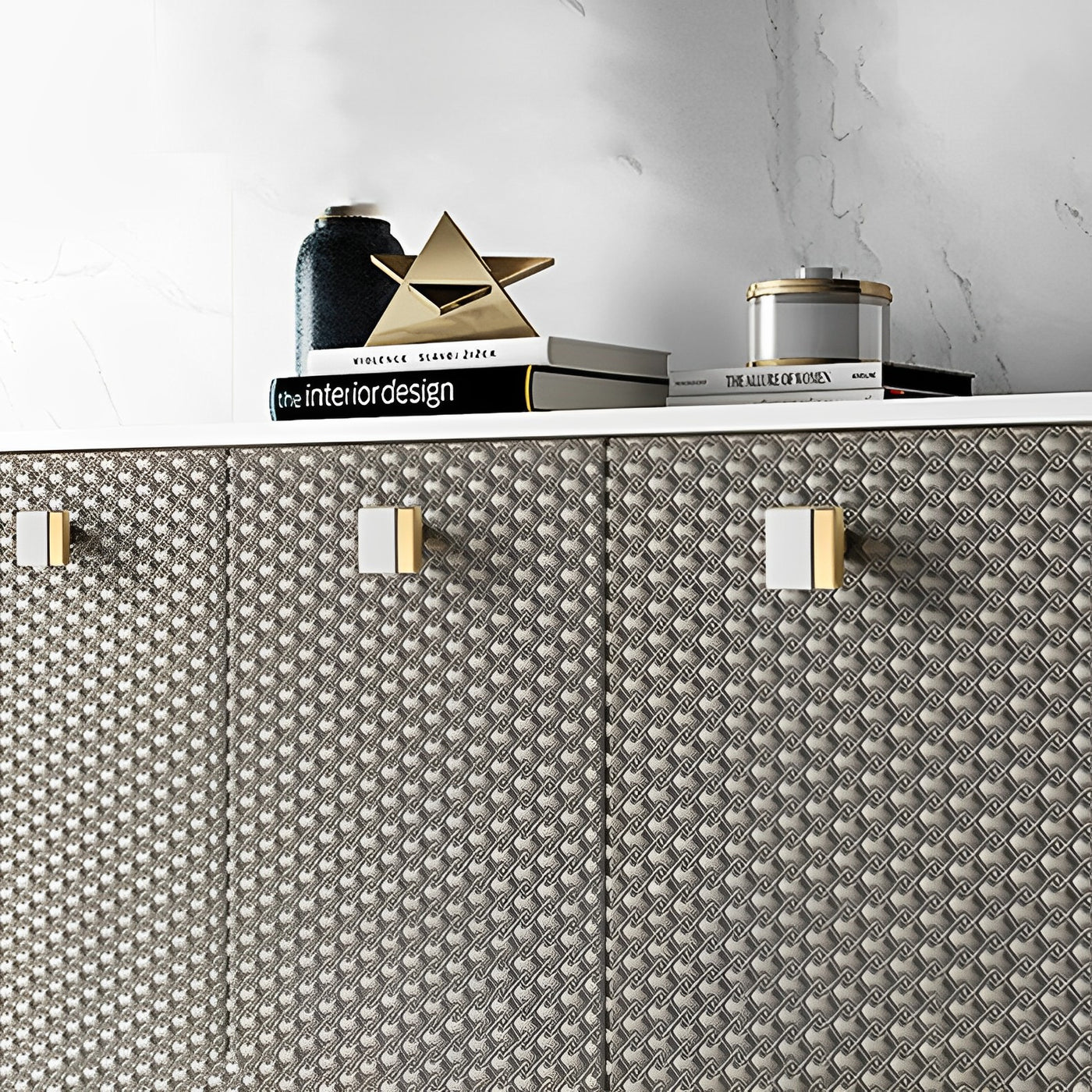 Goldenwarm Modern Hardware Kitchen Trash Cabinet Handles and Knobs