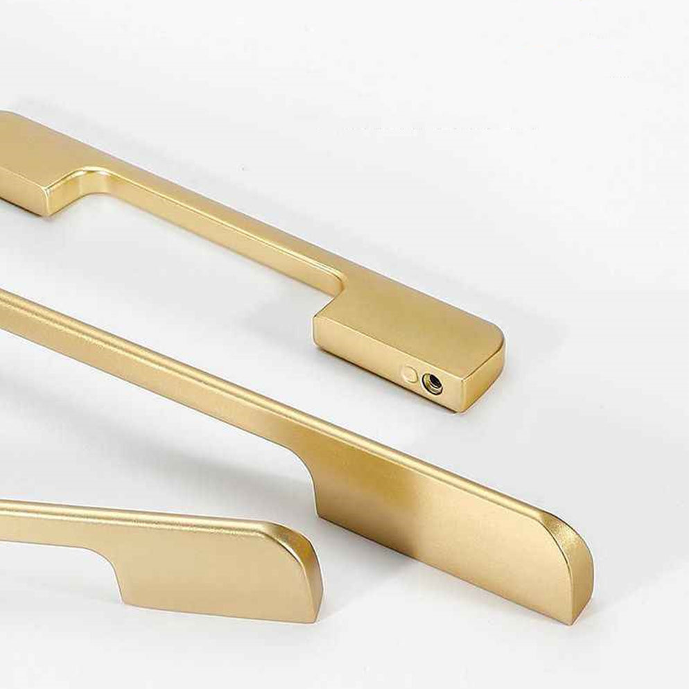 Goldenwarm Solid Aluminum Alloy Modern Long Cabinet and Drawer Handles