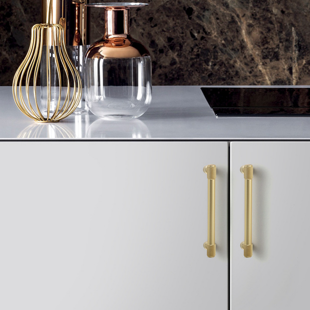 Goldenwarm Simple Modern Kitchen Cabinet Handles Long Black Pulls