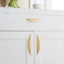 Goldenwarm Cabinet Pulls Modern Half Moon Zinc Alloy Cabinet Handles