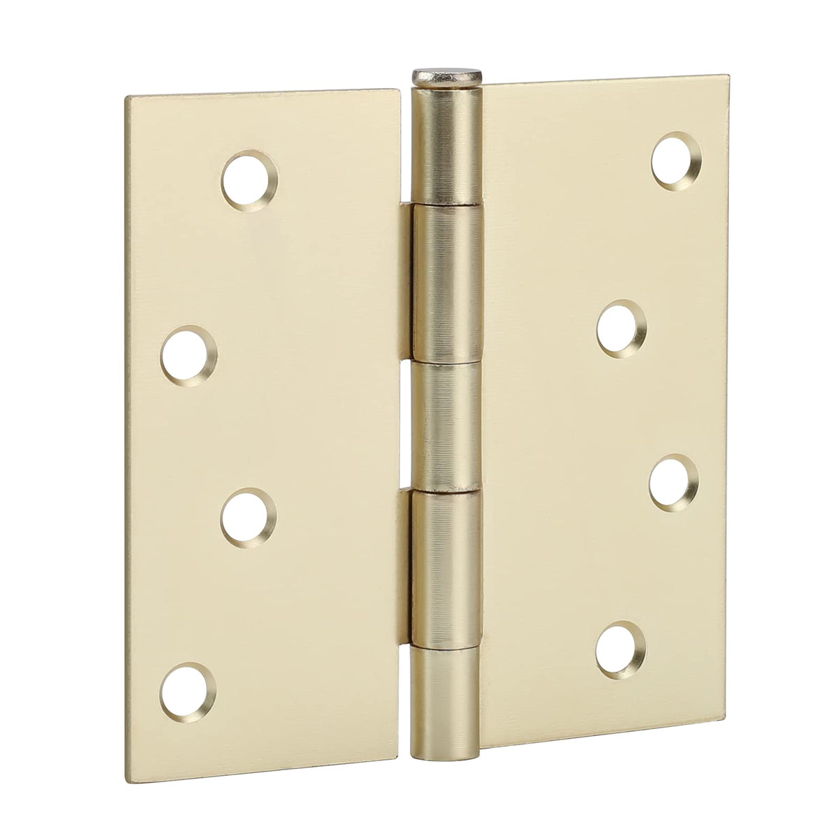 Goldenwarm 4in Brushed Brass Gold Butt Hinges with Square Corners Door ...