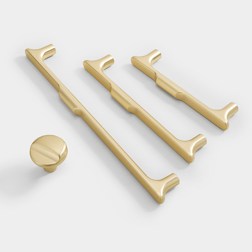 Goldenwarm Cabinet Handles Square Zinc Alloy Modern Wardrobe Handles