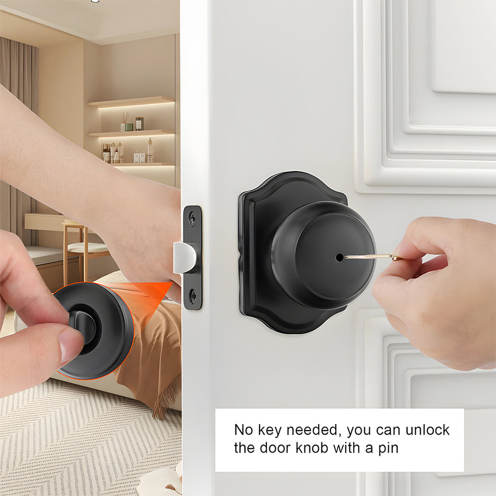 Interior Privacy Bathroom Door Knob Hallway Passage Door Knob | Goldenwarm