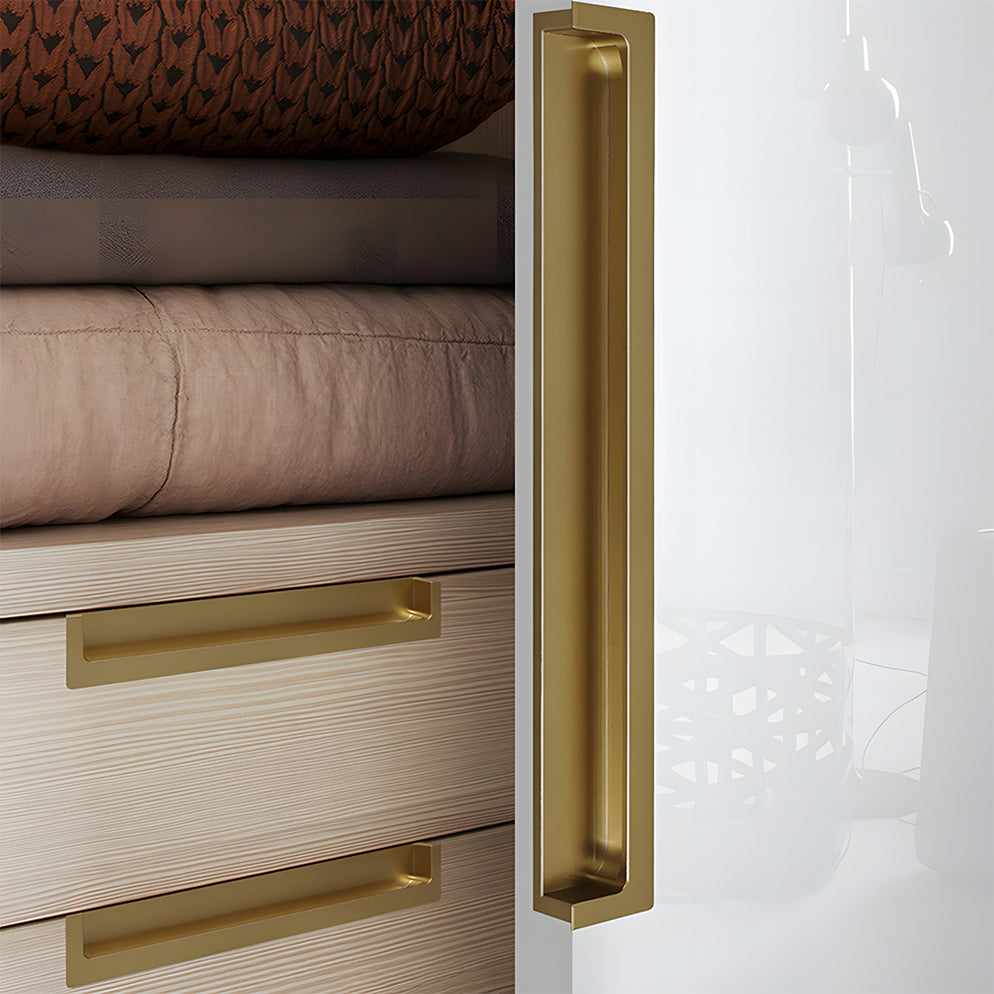 Modern Slotting Sliding Concealed Cabinet Handles Door Pulls | Goldenwarm