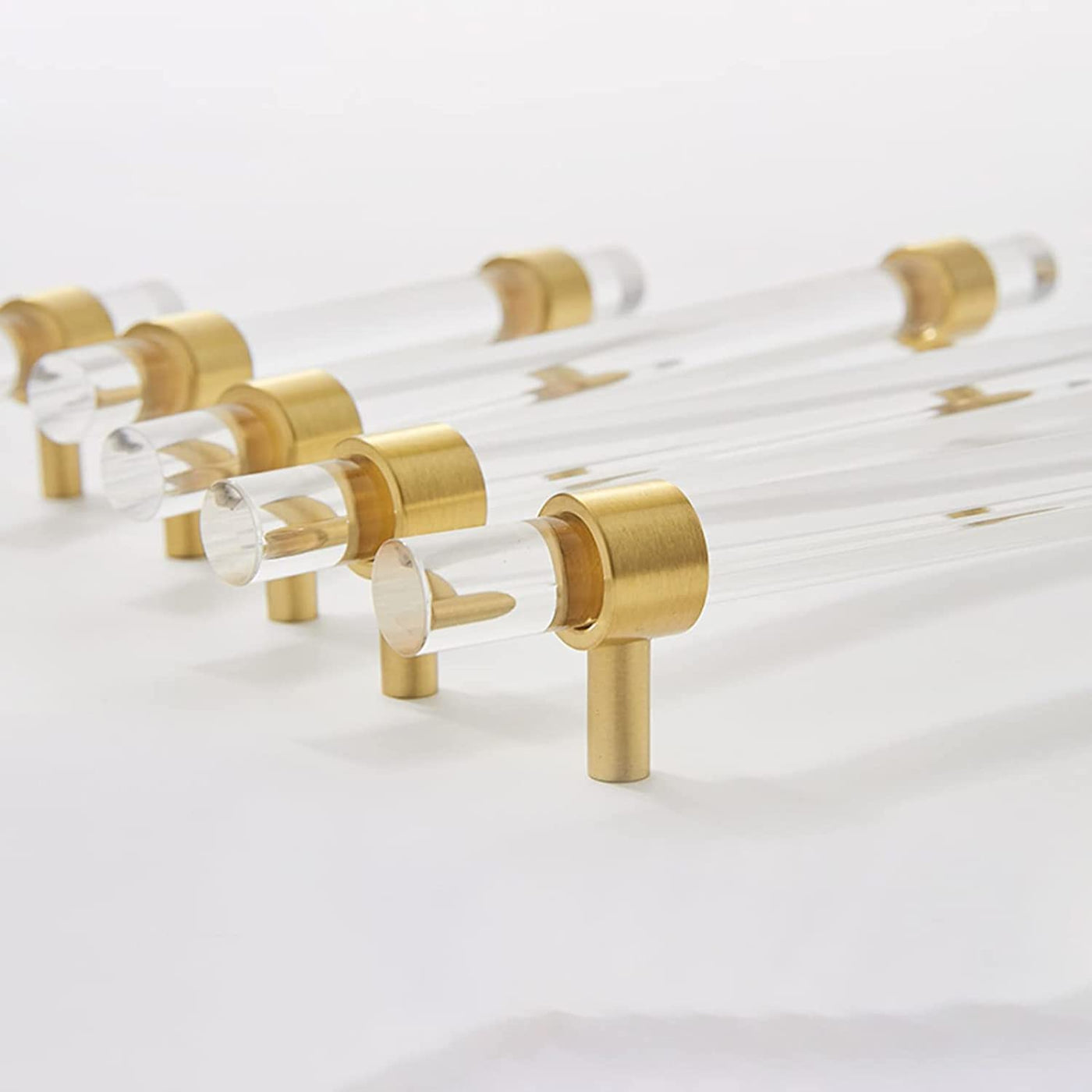 Goldenwarm Clear Acrylic Kithcen Trash Cabinet Pulls Drawer Dresser Handles