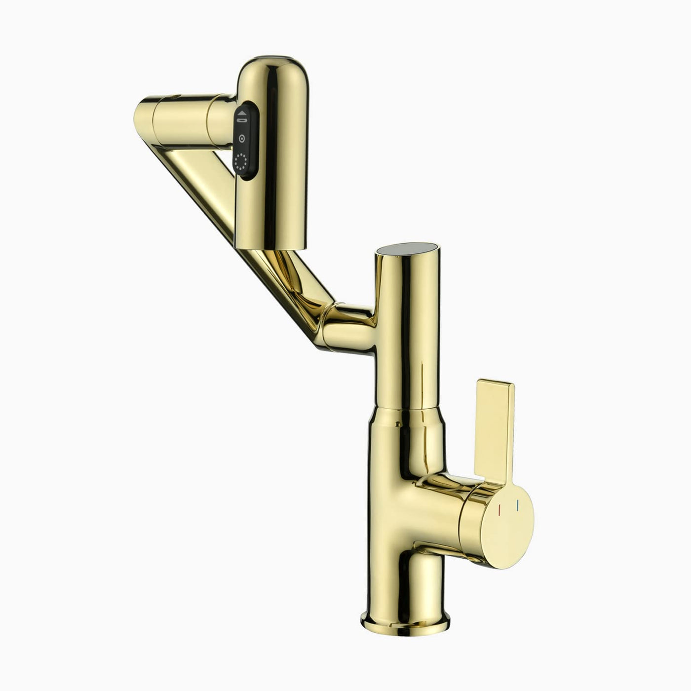 Bathroom Sink Faucets Temperature Display Single-Hole Rotatable Faucet ...