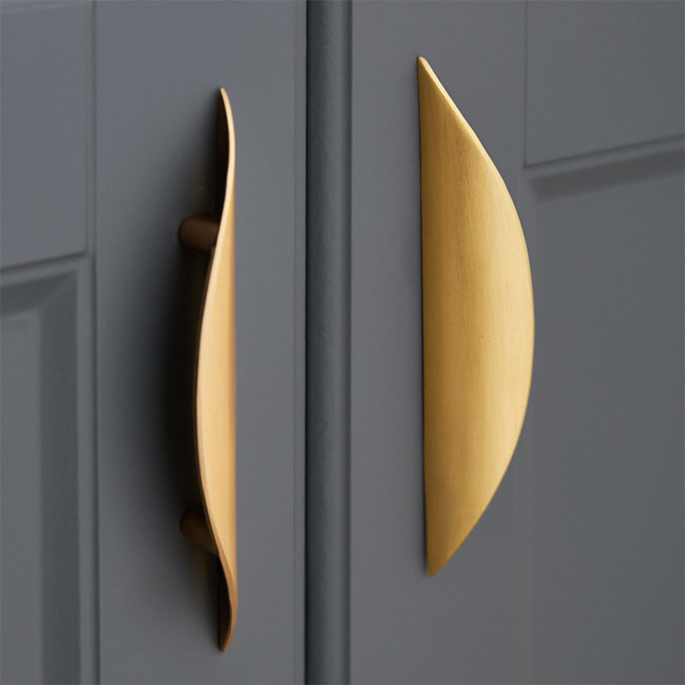 Goldenwarm Cabinet Pulls Modern Half Moon Zinc Alloy Cabinet Handles