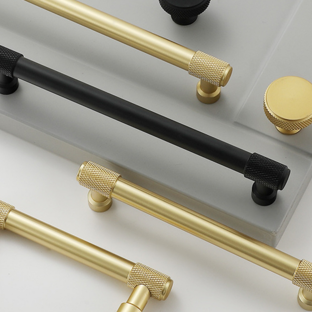 Goldenwarm Simple Modern Kitchen Cabinet Handles Long Black Pulls