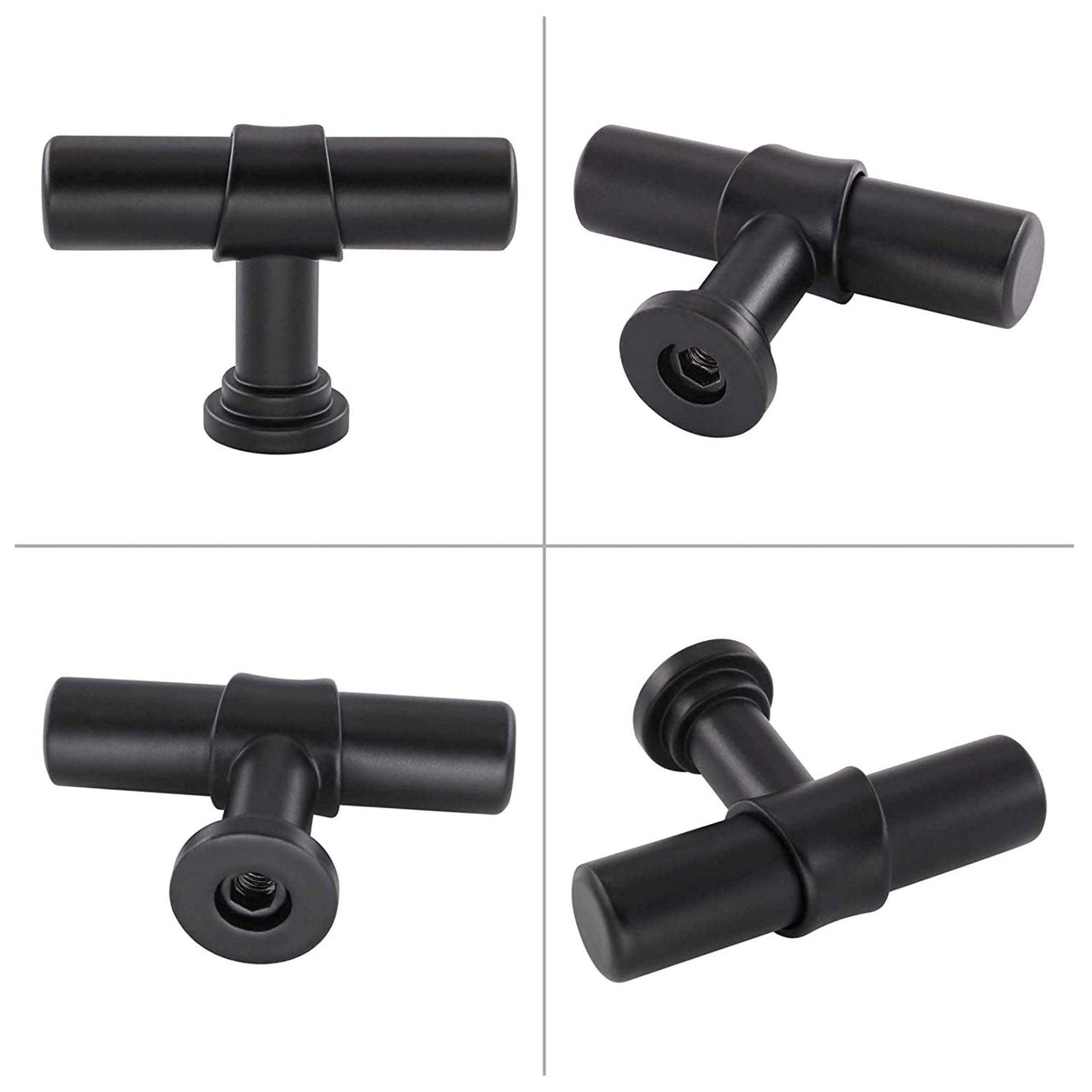 Elevate Your Kitchen Design with 10-Pack Matte Black Euro-Style Cabinet Handles and Knobs ...