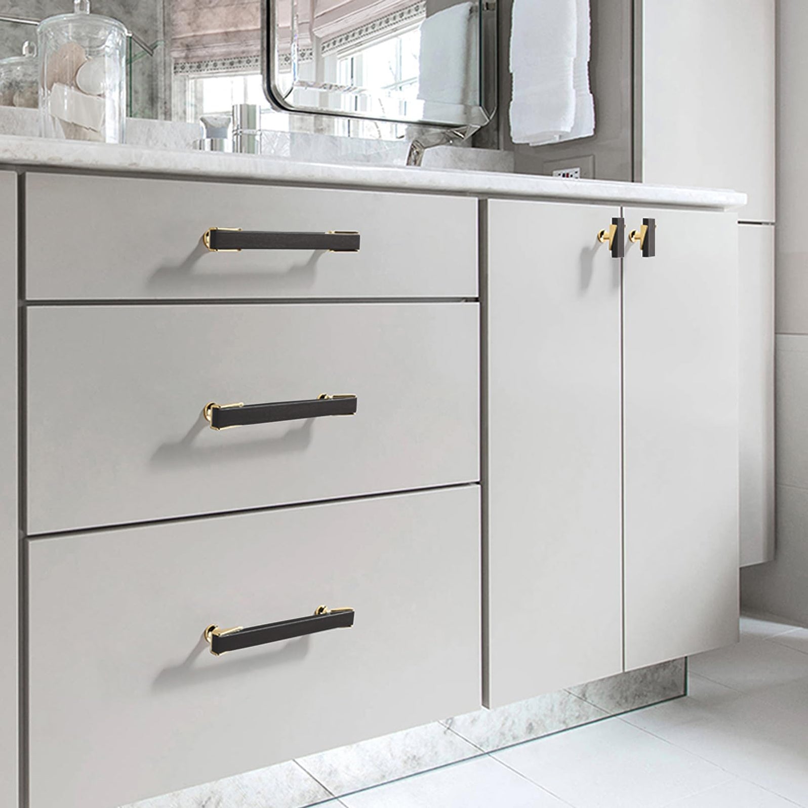 Goldenwarm Cabinet Handles and Knobs Modern Kitchen Cabinet Hardware