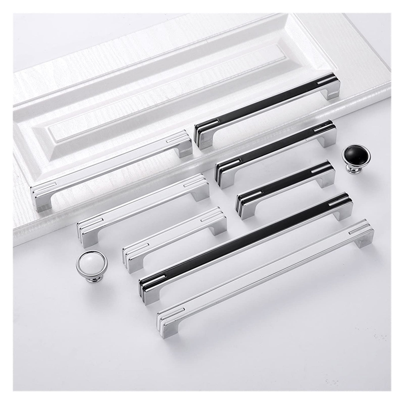 Goldenwarm Cabinet Pulls Modern Unique Chrome Kitchen Cabinet Handles