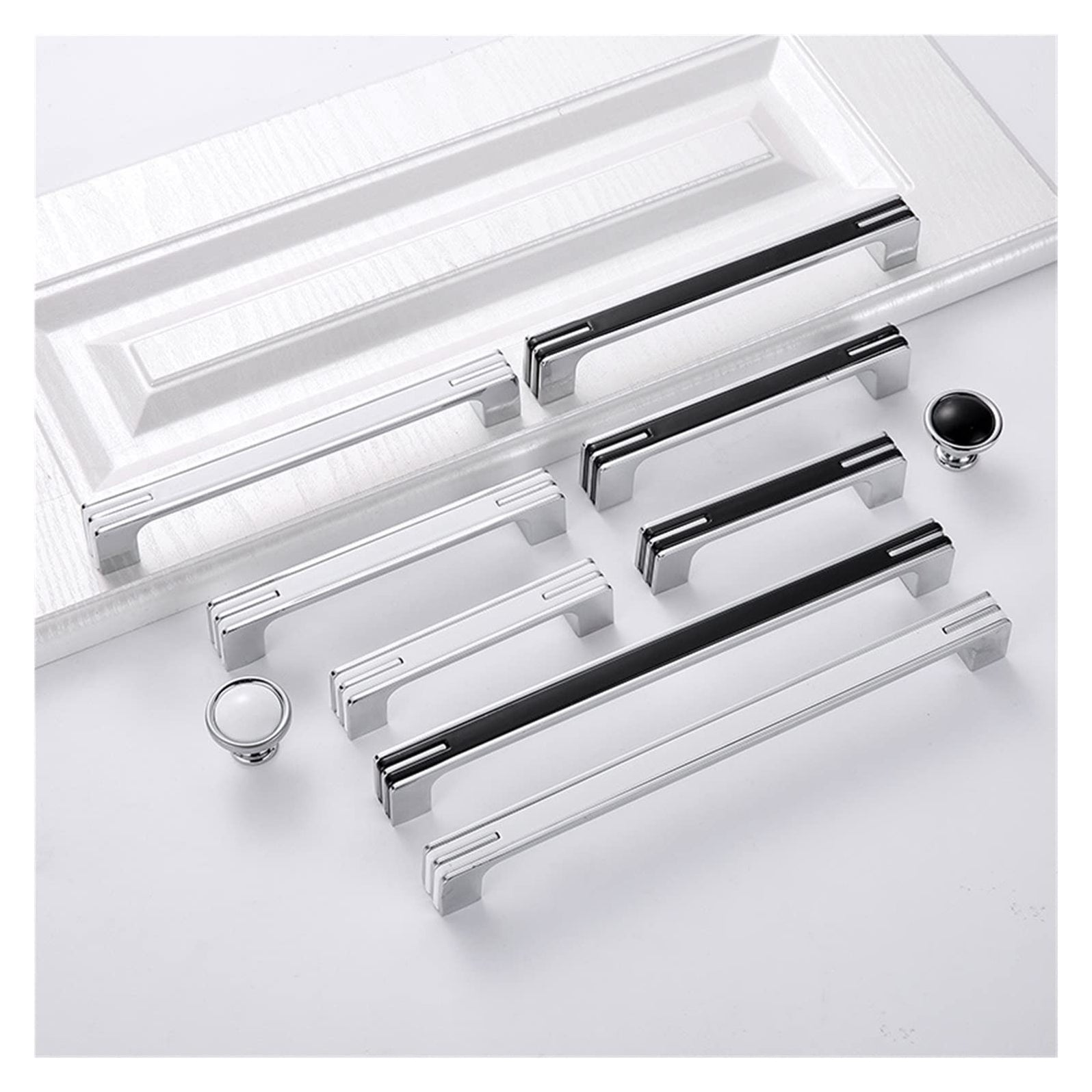 Goldenwarm Cabinet Pulls Modern Unique Chrome Kitchen Cabinet Handles