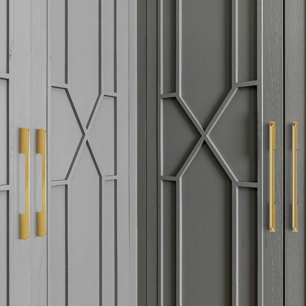 Goldenwarm Solid Aluminum Alloy Modern Long Cabinet and Drawer Handles